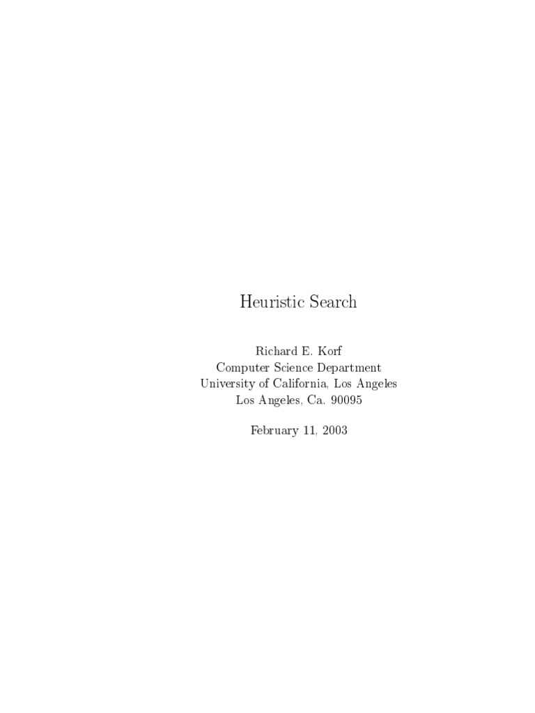 Heuristic Search PDF | PDF | Combinatorics | Graph Theory