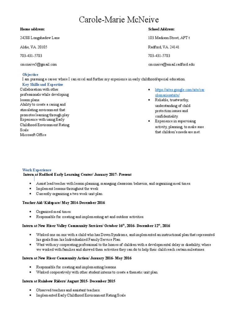 New Resume | PDF | Teachers | Lesson Plan