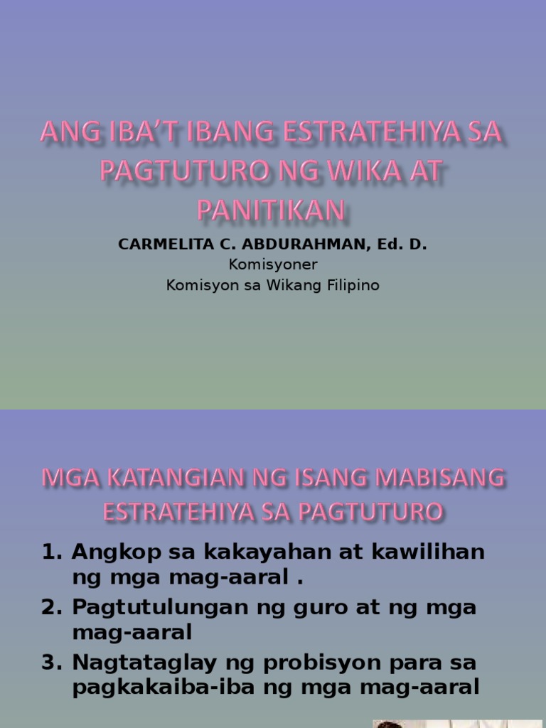 Ang Iba't Ibang Estratehiya | PDF