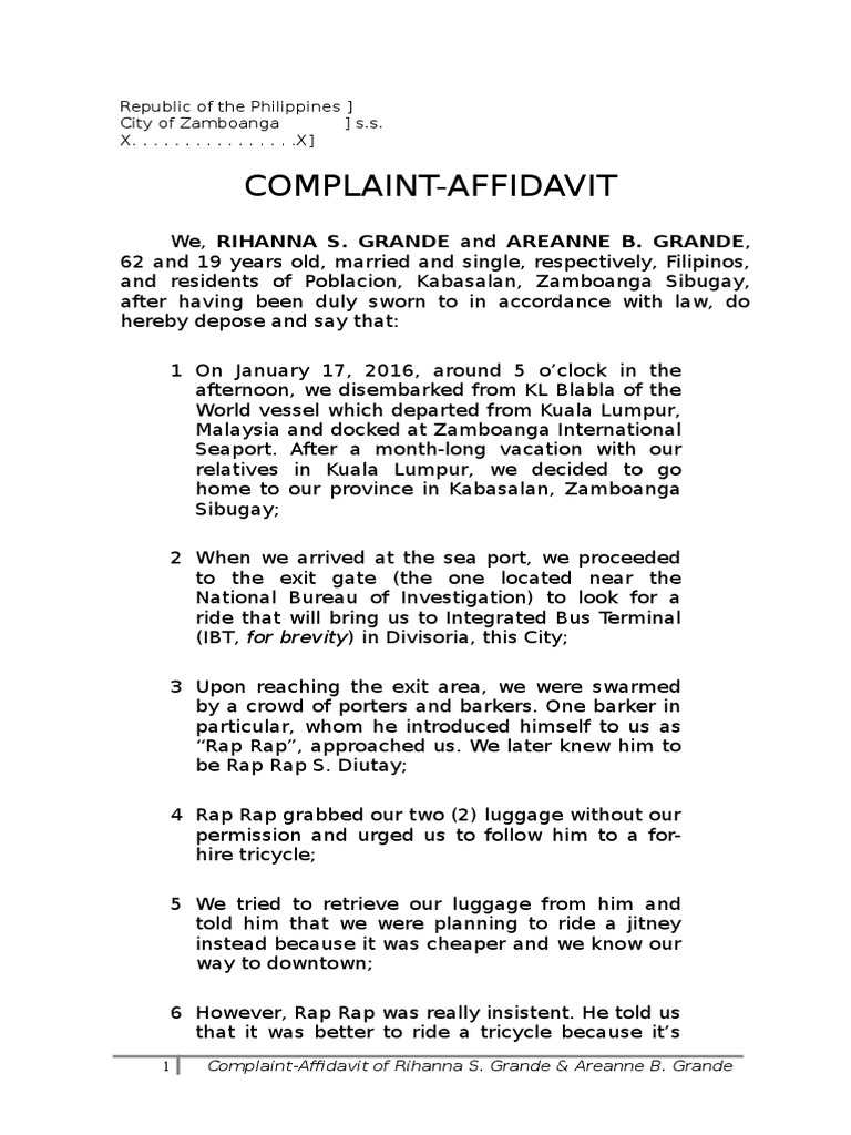 Complaint Highway Robbery | PDF | Violence | Transport