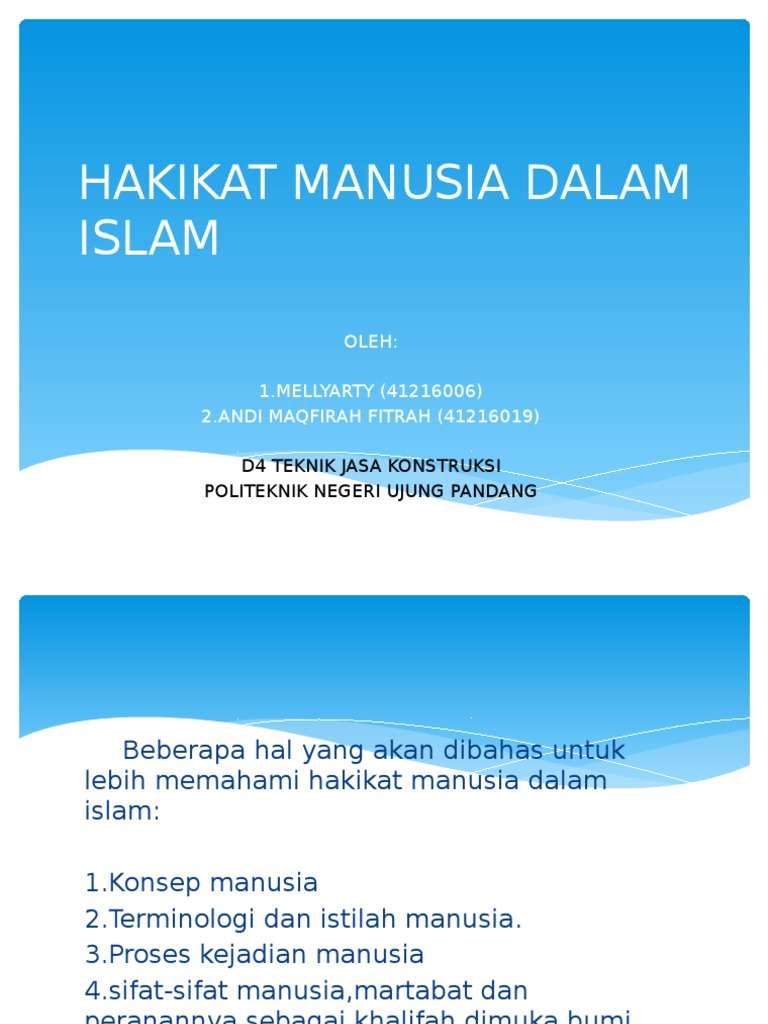 Hakikat Manusia Dalam Islam | PDF