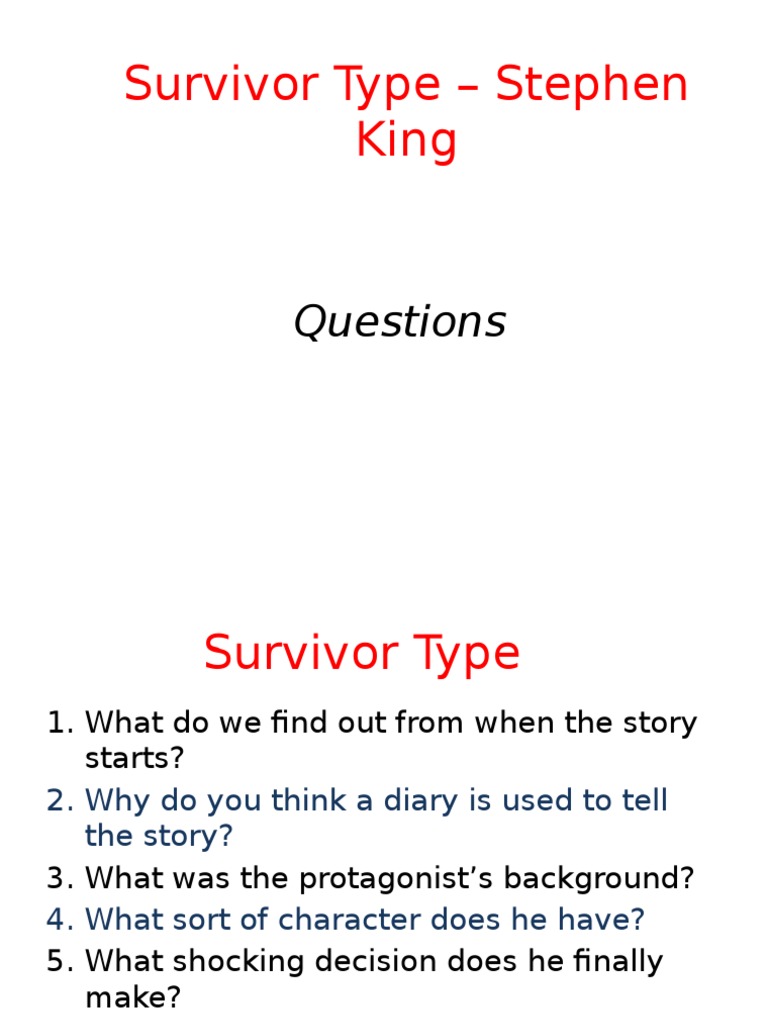 Survivor Type | PDF