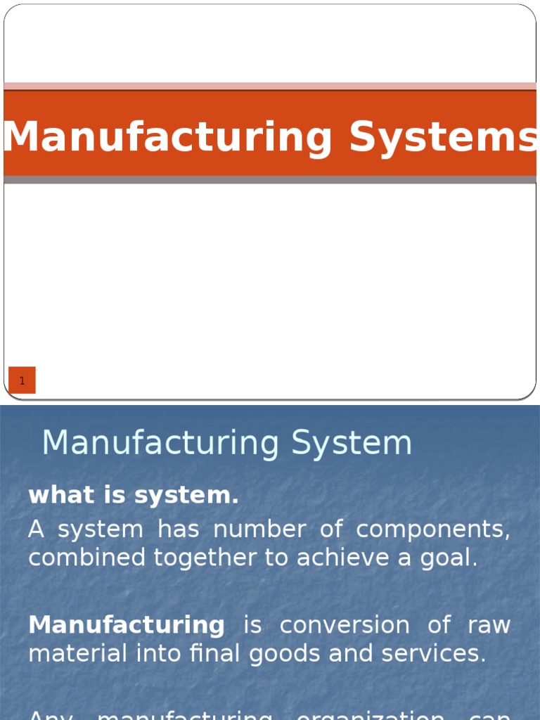 1 Introduction To Manufacturing Systems | PDF | Numerical Control ...