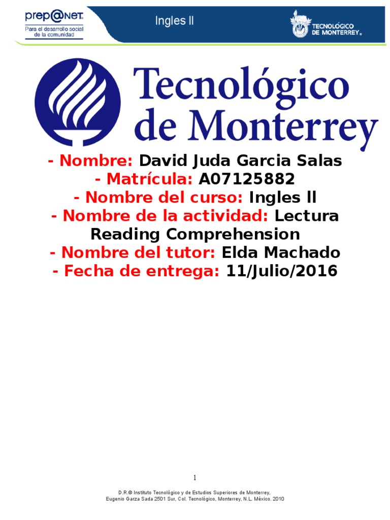 MIV-U2 - Actividad 4. Lectura Reading Comprehension | PDF