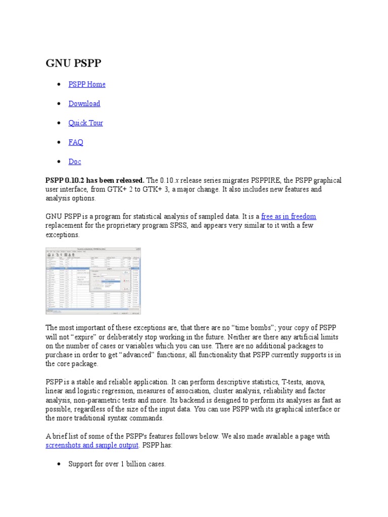 Gnu PSPP | PDF | Spss | Digital Technology