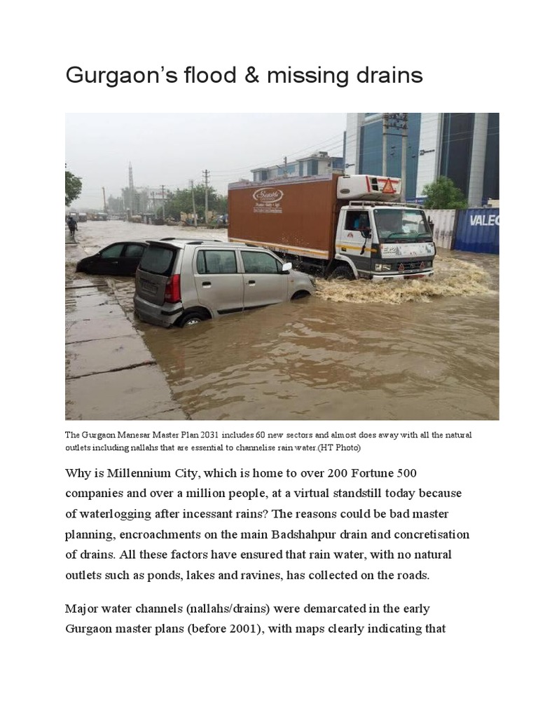 Gurgaon Drainage | PDF | Flood | Reservoir