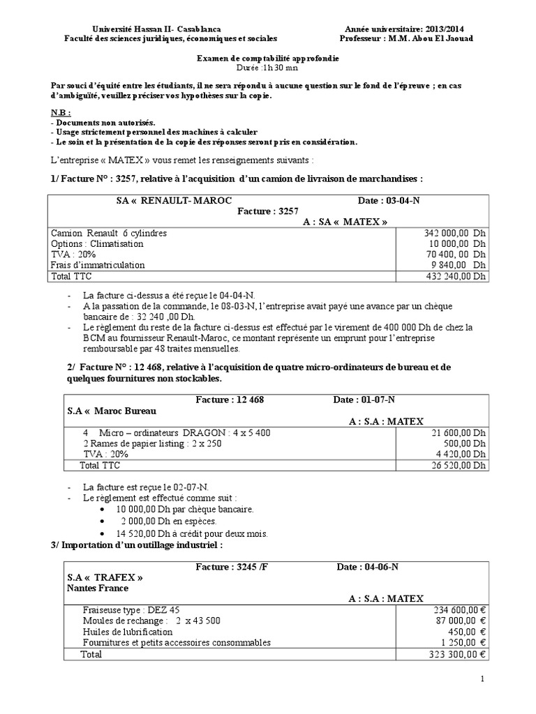 Exercices CMPT App | PDF