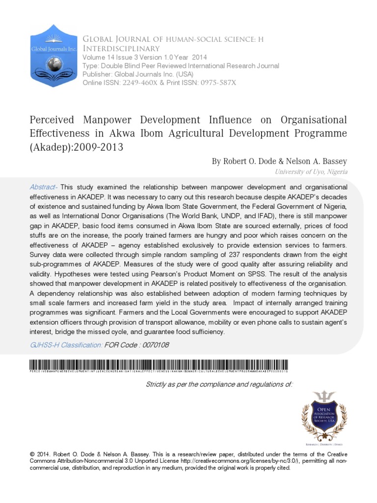 3 Perceived Manpower Development | PDF | Survey Methodology | Employment