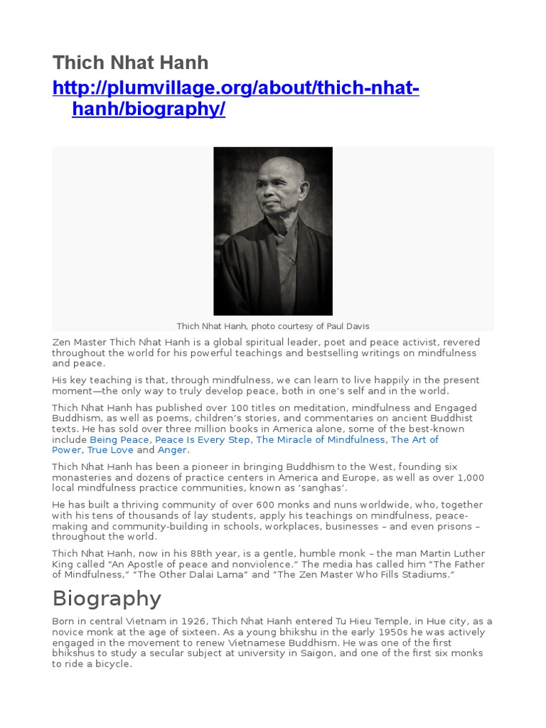 Thich Nhat Hanh | Download Free PDF | Thích Nhất Hạnh | Religious ...