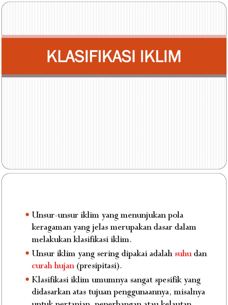 KLASIFIKASI IKLIM - E-Learning 3 PDF | PDF