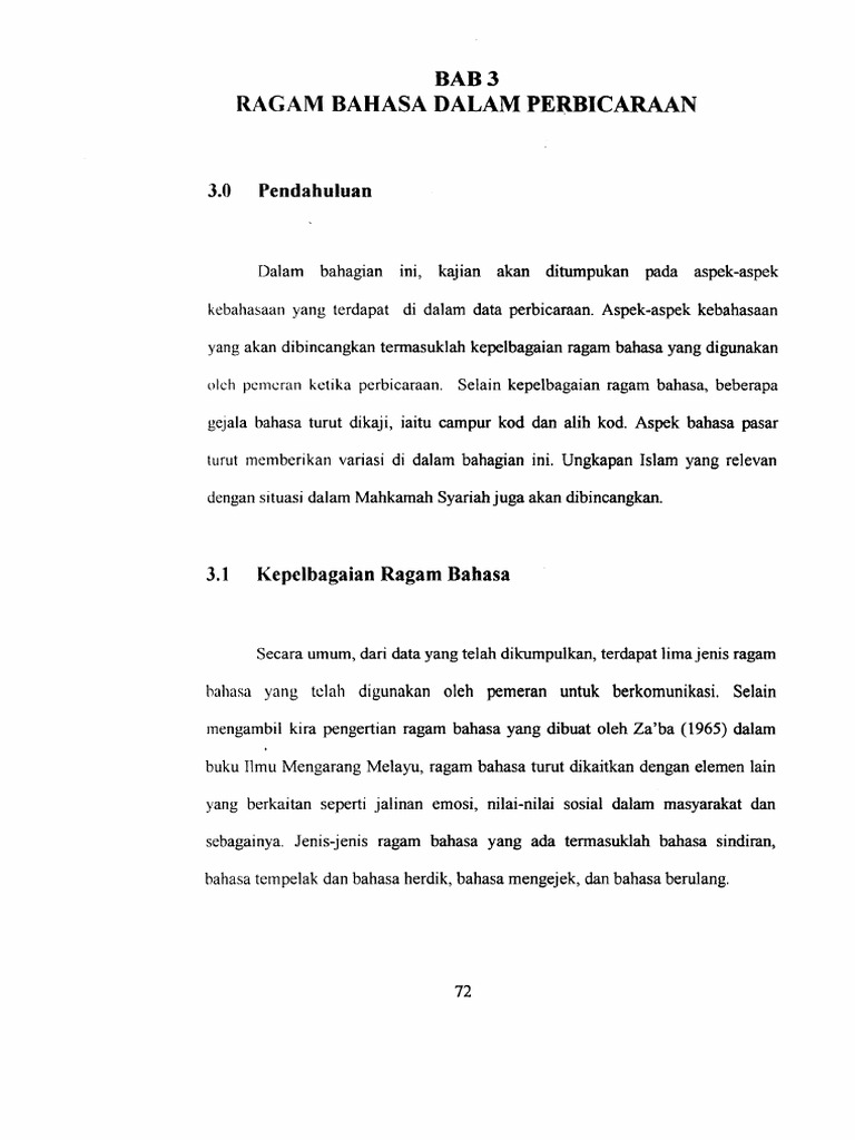 Contoh Ragam Bahasa PDF | PDF