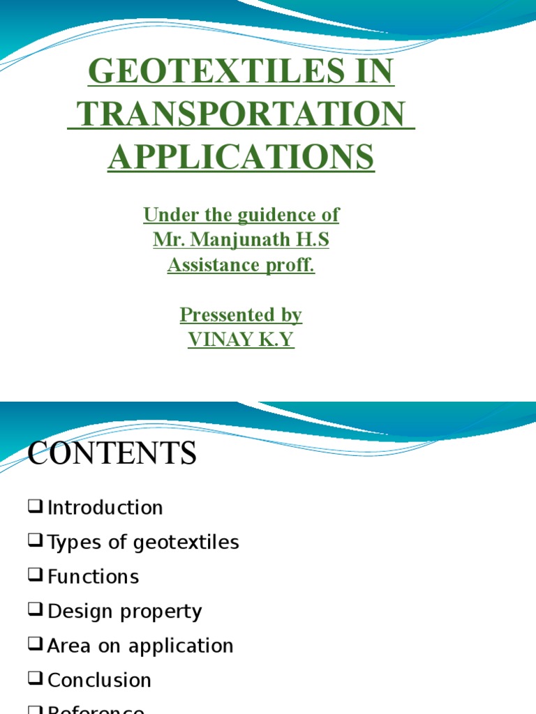 Geo Textiles in Transportation | PDF | Textiles | Fibers