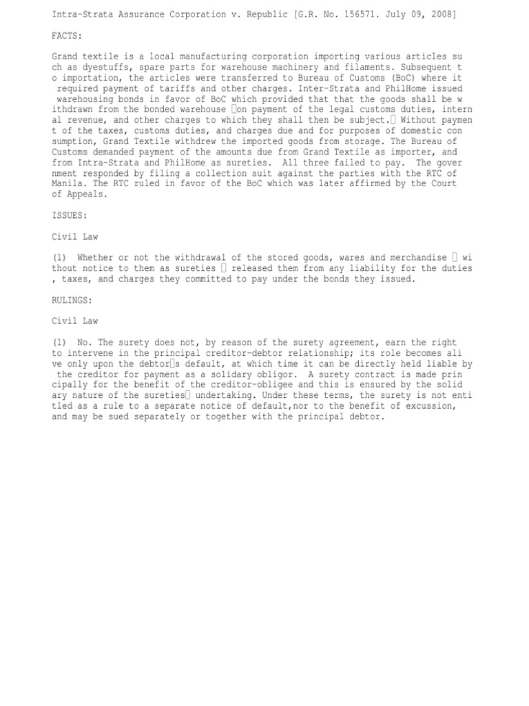 Intra-Strata Assurance Corporation v. Republic | PDF