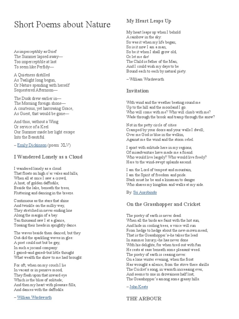 Short Poems About Solitude