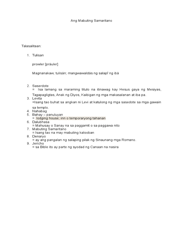 Ang Mabuting Samaritano