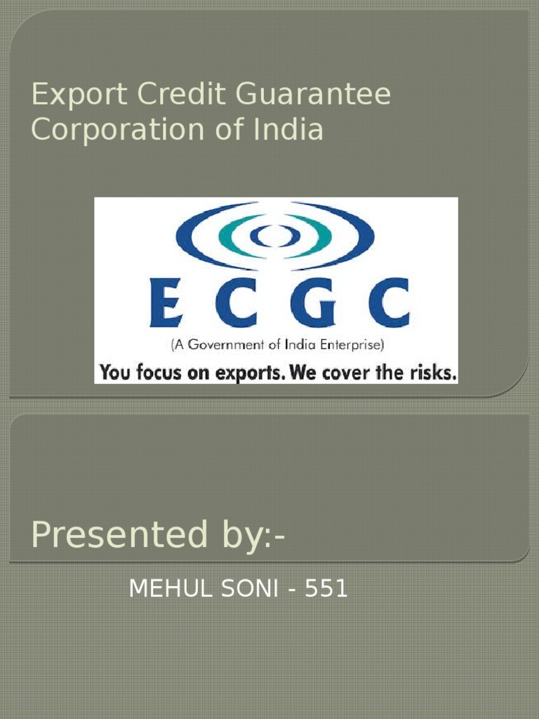 Ecgc Presentation | PDF | Credit (Finance) | Insurance