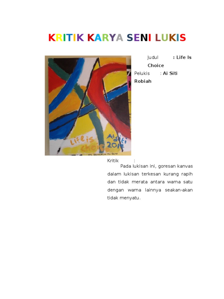 Kritik Karya Seni Lukis | PDF