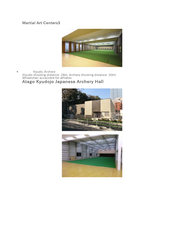 Kyudo and Archery Centers Overview | PDF