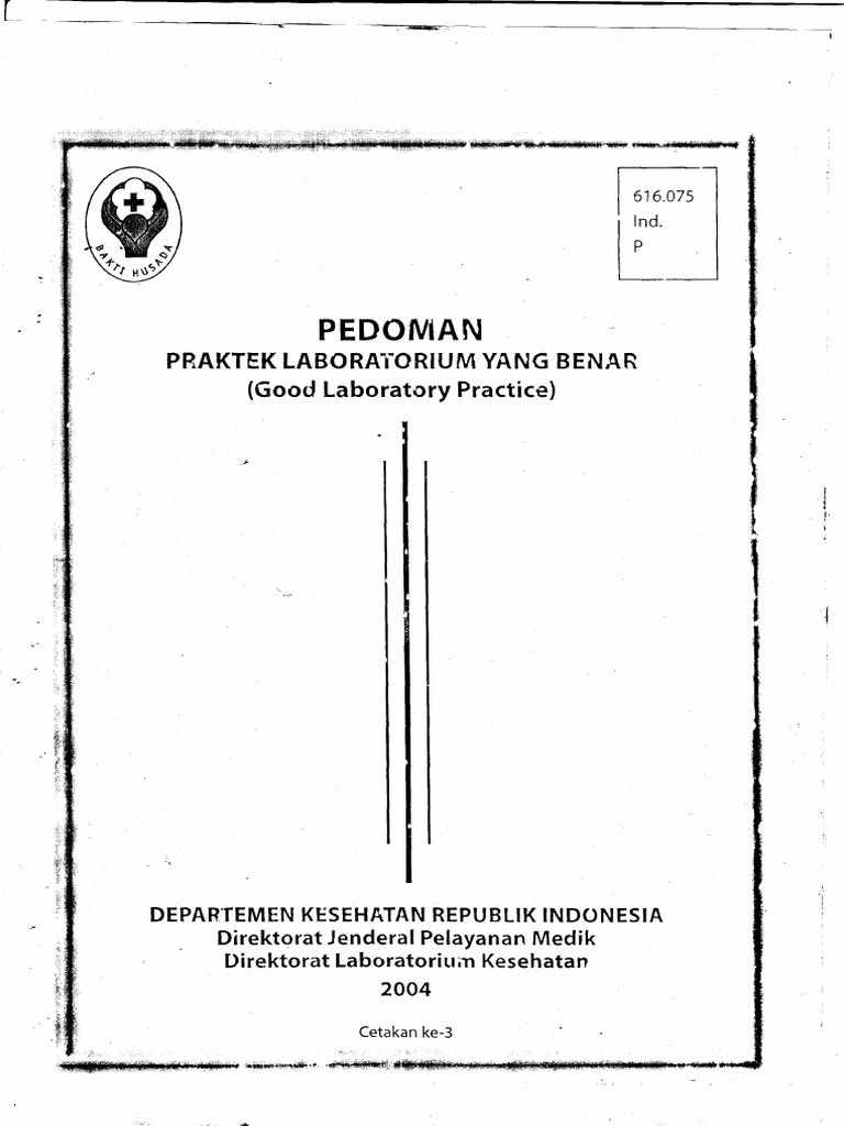 Pedoman Praktek Laboratorium Yang Benar (Good Laboratory Practise) PDF ...