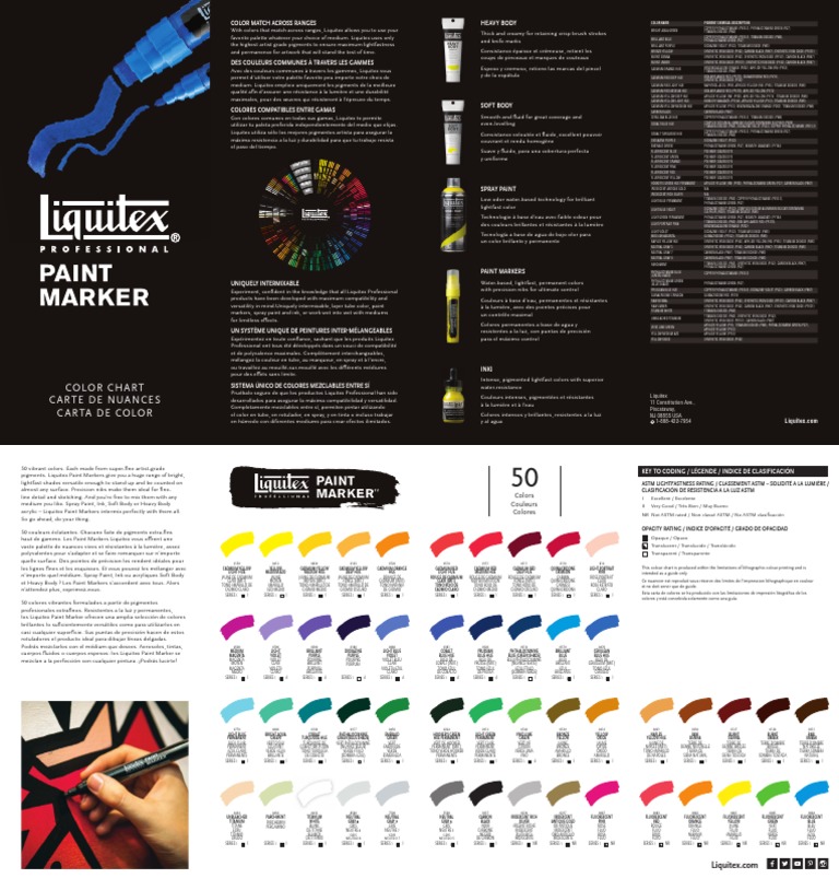 Color Chart Marker Leaflet - LR. | Blue | Magenta