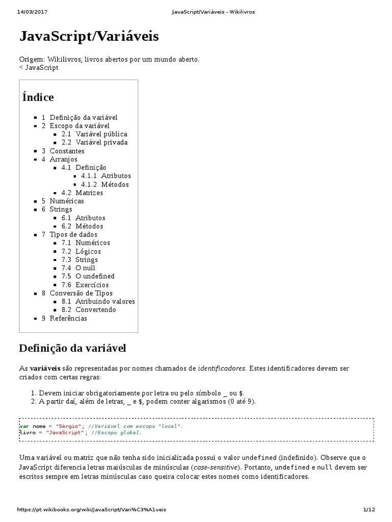 Javascript Variáveis Script Java Estrutura De Dados De Matriz