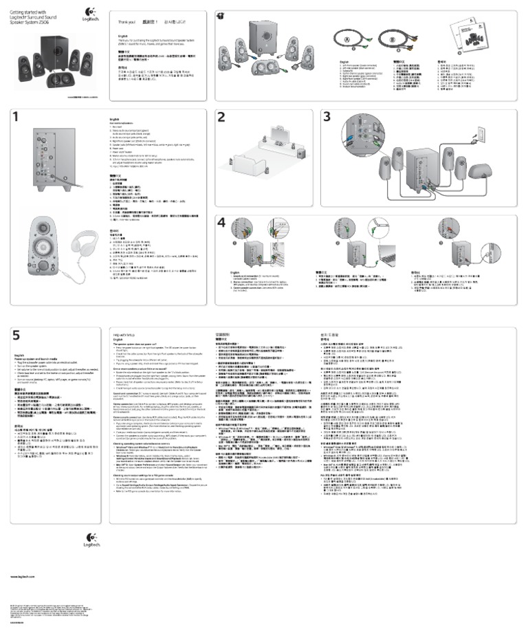 Manual Logitech Z506 | PDF