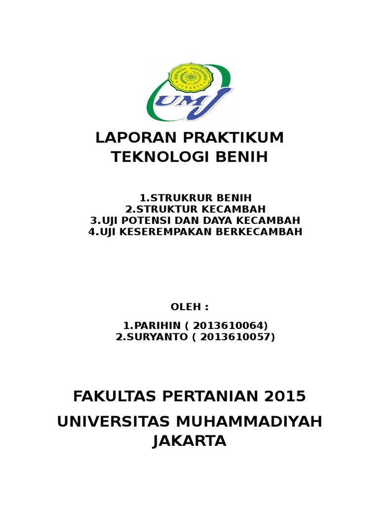 Laporan Praktikum Teknologi Benih | PDF | Griya & Taman | Teknologi & Rekayasa