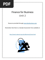 BTEC Business Unit 2 Finance For Business | PDF | Balance Sheet | Economics
