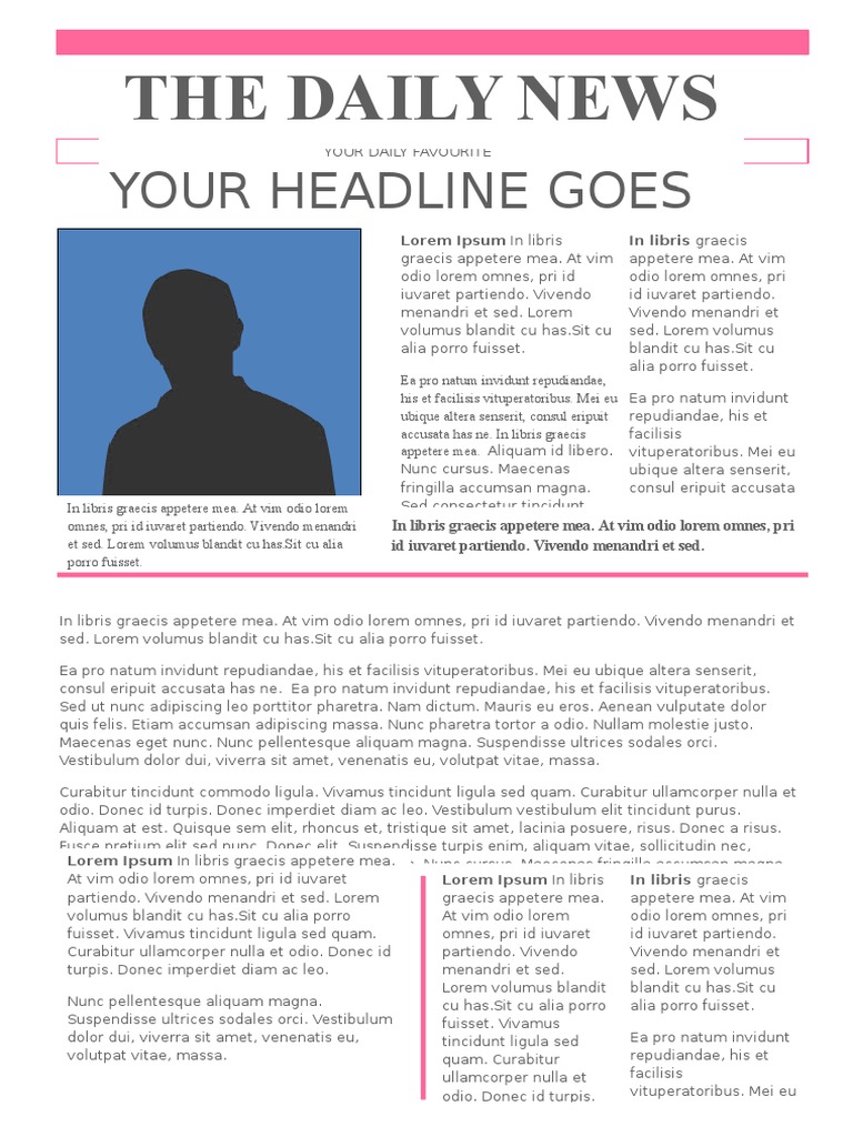 Word Newspaper Template 1 | PDF