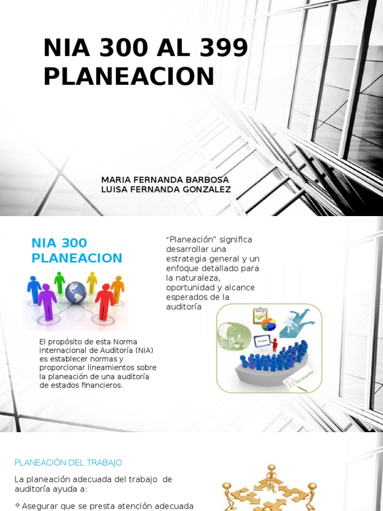 nia-300-al-399 | Auditoría financiera | Contralor, auditor