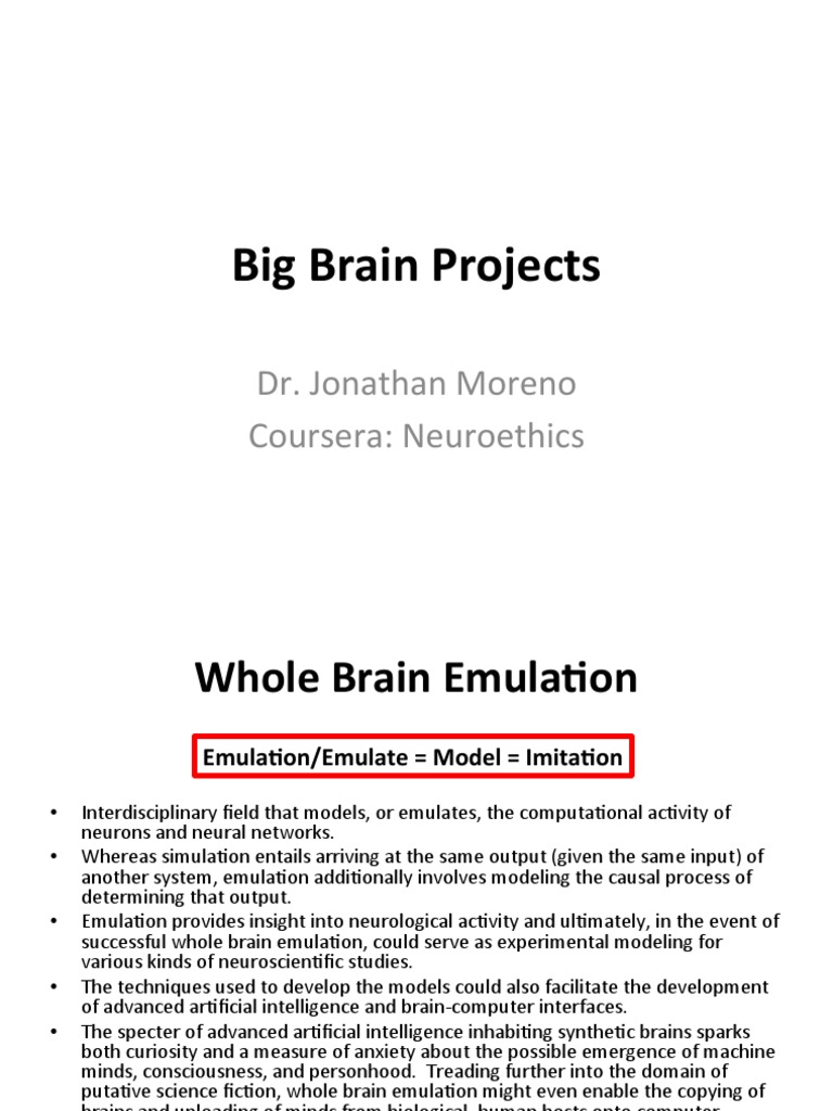 Big Brain Projects | PDF | Brain | Neurobiology
