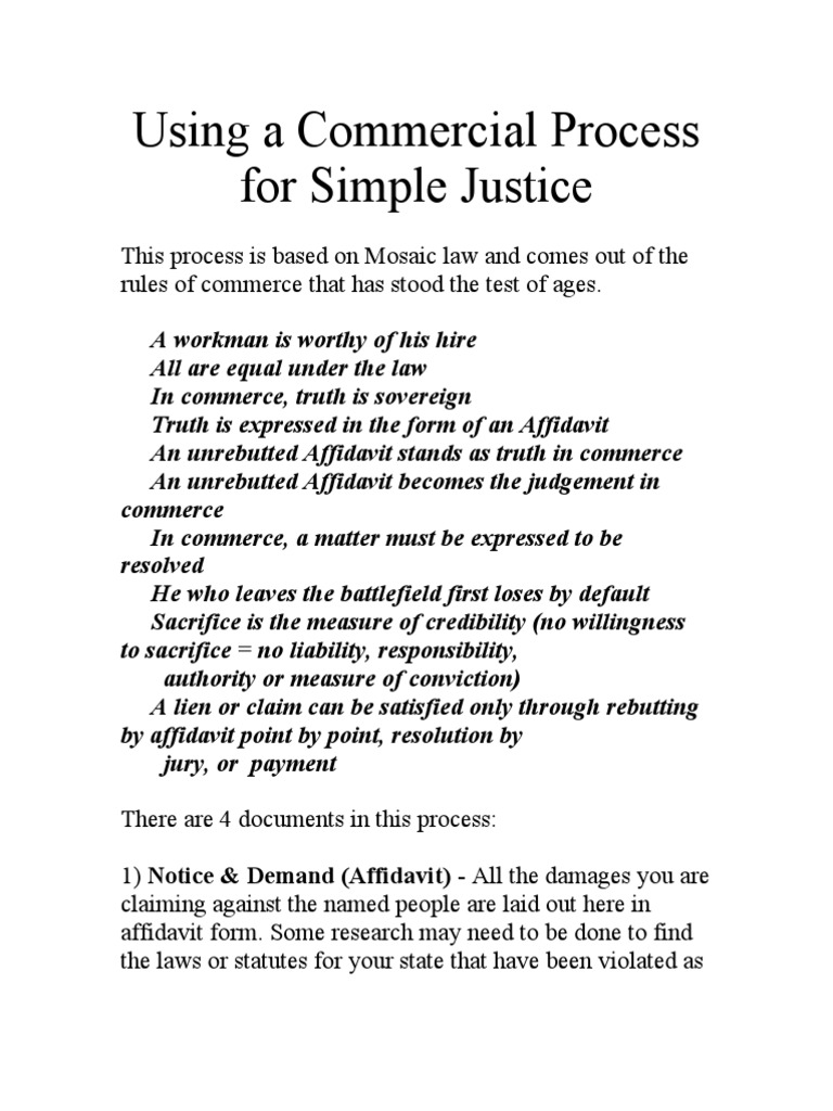 Using A Commercial Process For Simple Justice | PDF | Mail | Registered ...