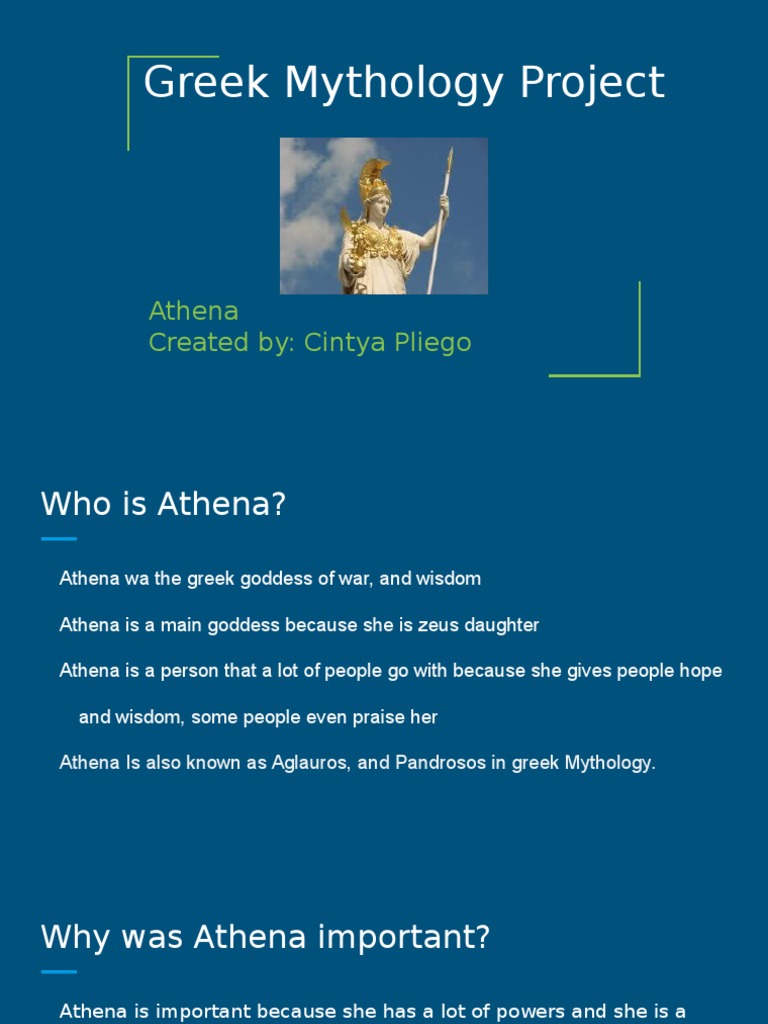 Greek Mythology Project | PDF | Athena | Greek Mythology