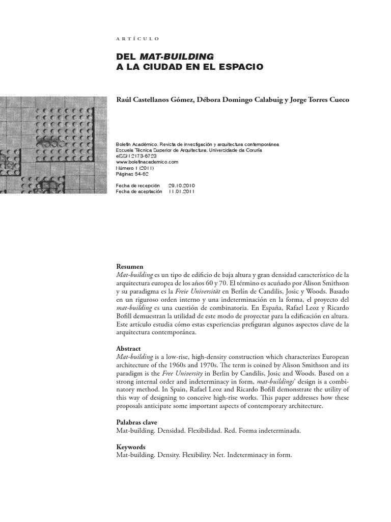 Del Mat-Building A La Ciudad en El Espacio | PDF | Madrid | Science
