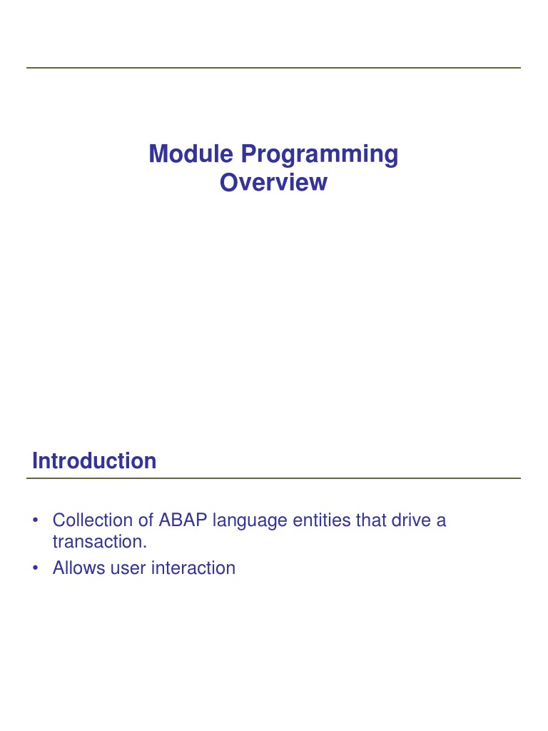 Module Programming | Download Free PDF | Computer Science | System Software