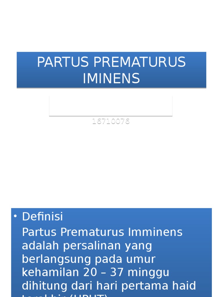 Ppt Partus Prematurus Iminens 1 (r)(2)