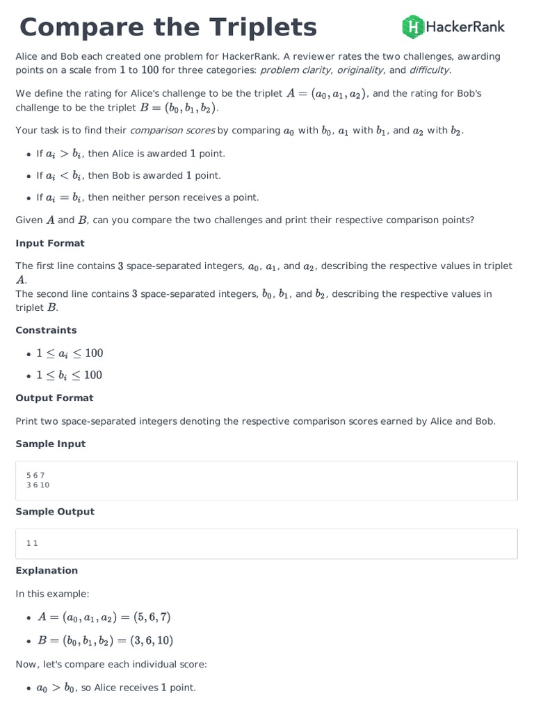 Compare The Triplets English | PDF | Teaching Methods & Materials ...