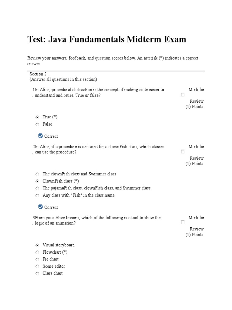 Java Fundamentals Midterm Exam | PDF | Method (Computer Programming) | Constructor (Object ...