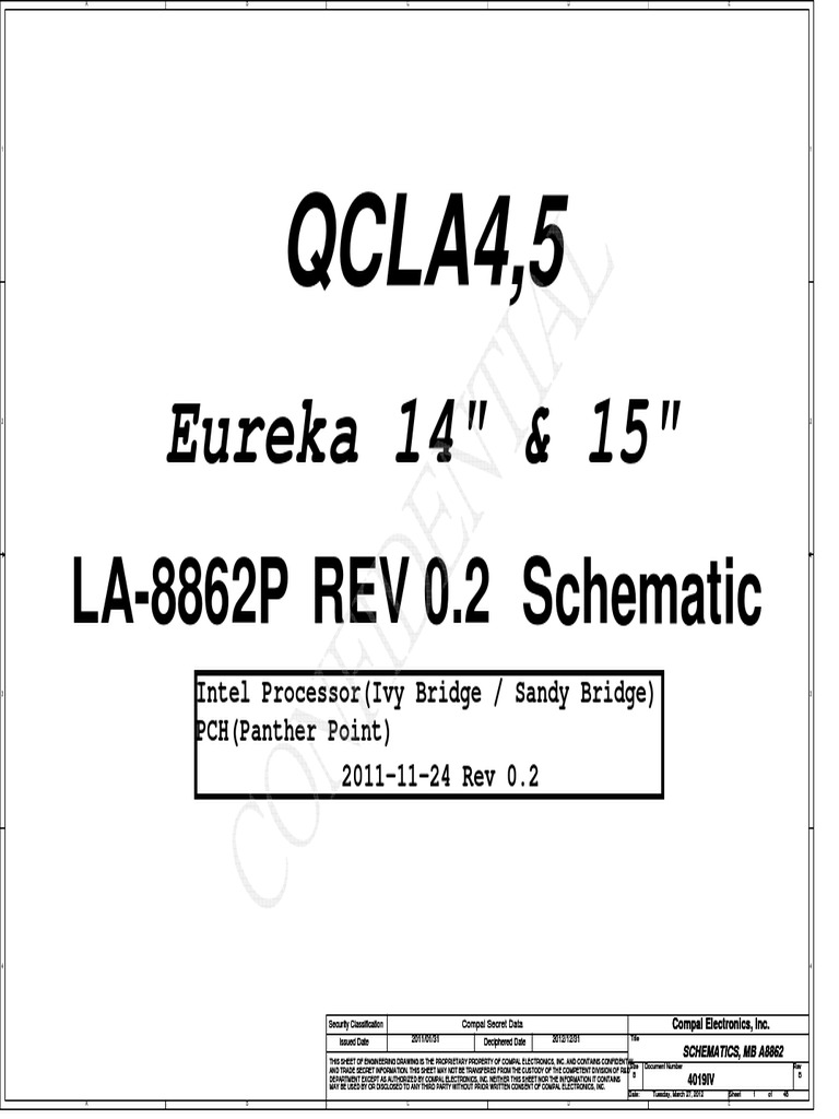 Compal La 8862p | PDF | Computer Hardware | Computer Engineering