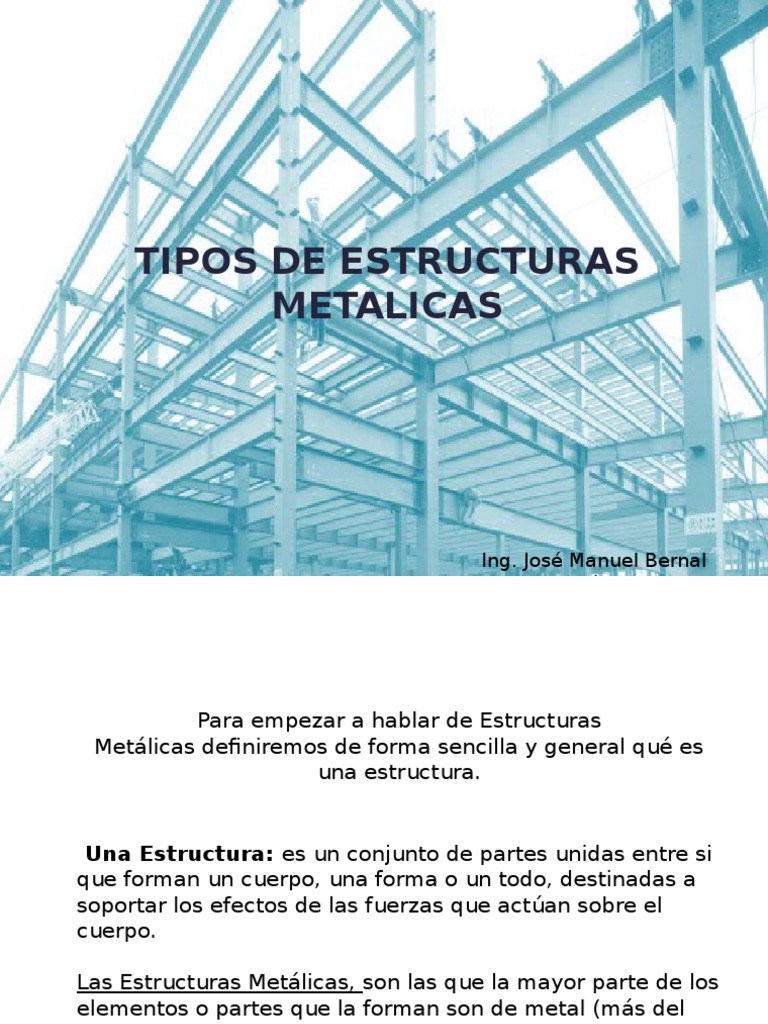 Tipos de Estructuras Metálicas | PDF | Soldadura | Construcción