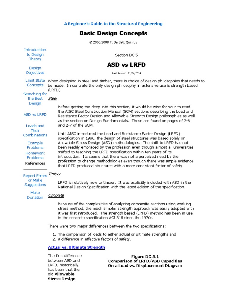 Asd Wsd Vs Lrfd Pdf Pdf Structural Load Strength Of Materials