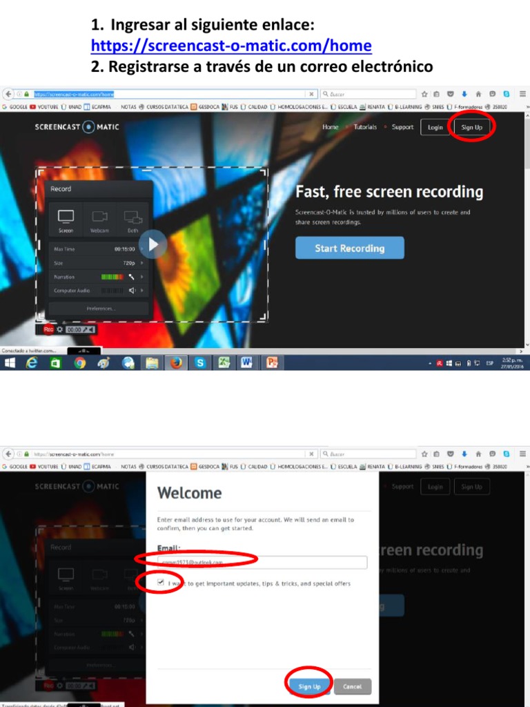 Instructivo Tutorial - Descarga y Uso Screencast-O-Motic - POA | PDF