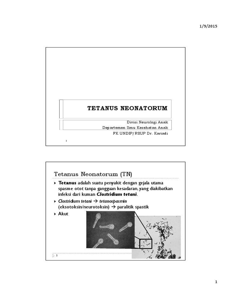 Tetanus Neonatorum - Modul 5.1 (Final) | PDF