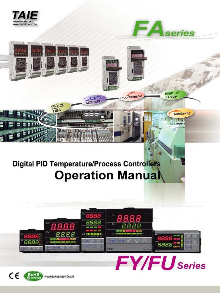 Operation Manual of TAIE (FU, FY, FA) | PDF | Control Theory | Switch