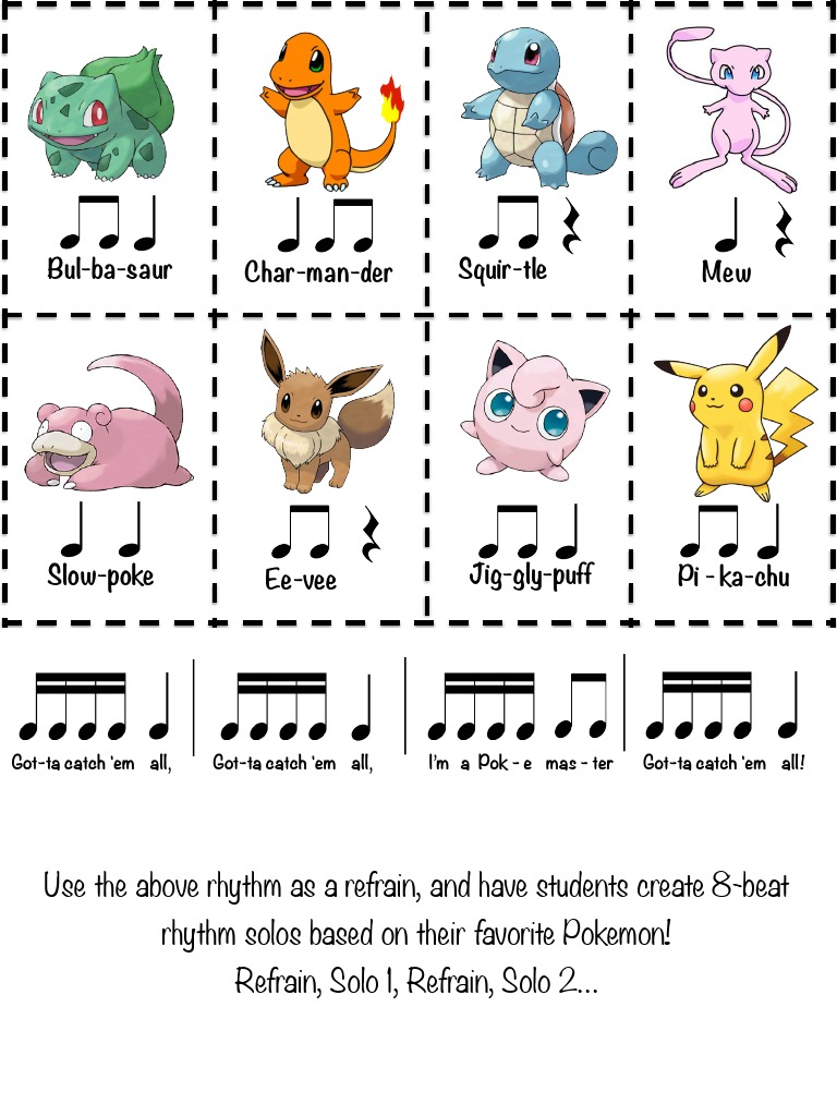 Pokemon Rhythm Cards 8 | PDF | Language Arts & Discipline