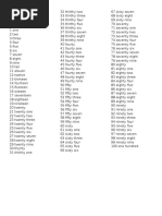 Counting Chart 1-100 in English | PDF