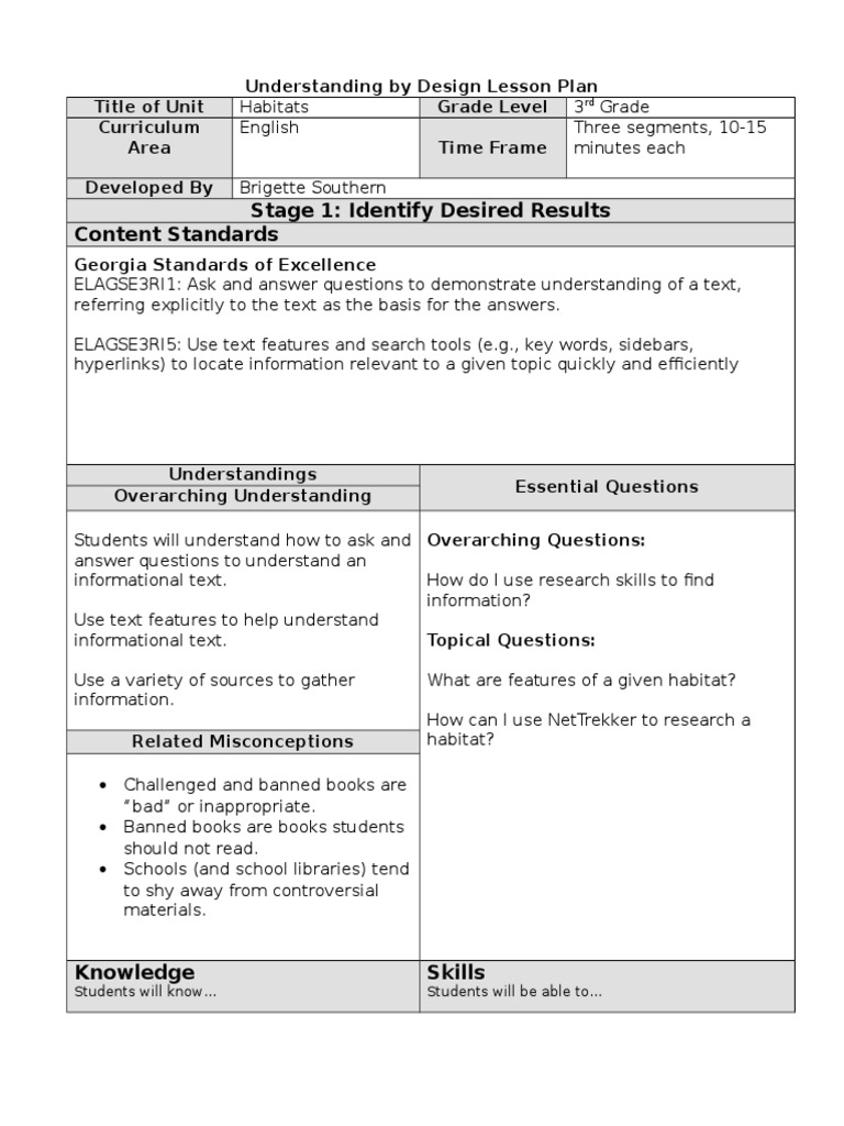 Southern Reading Enrichment Lesson | PDF