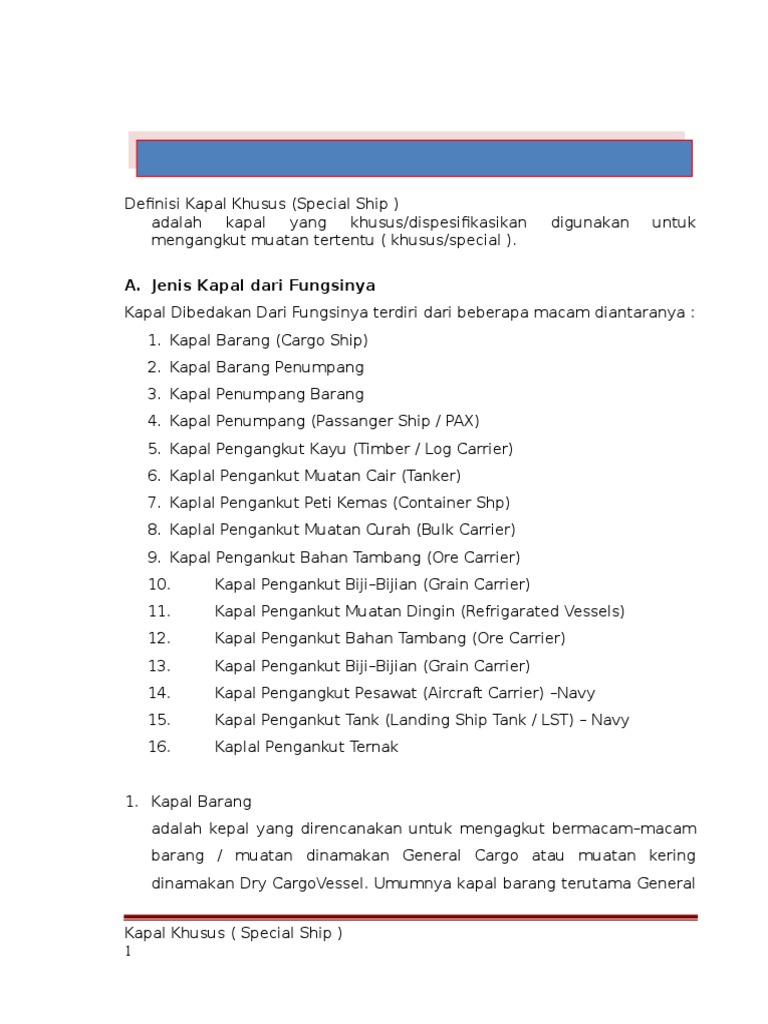 03W - Modul Kapal Khusus | PDF