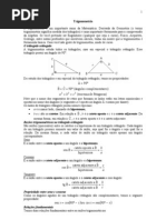 Tabela Da Dos Sen Cos e TG Dos Principais Angulos | PDF