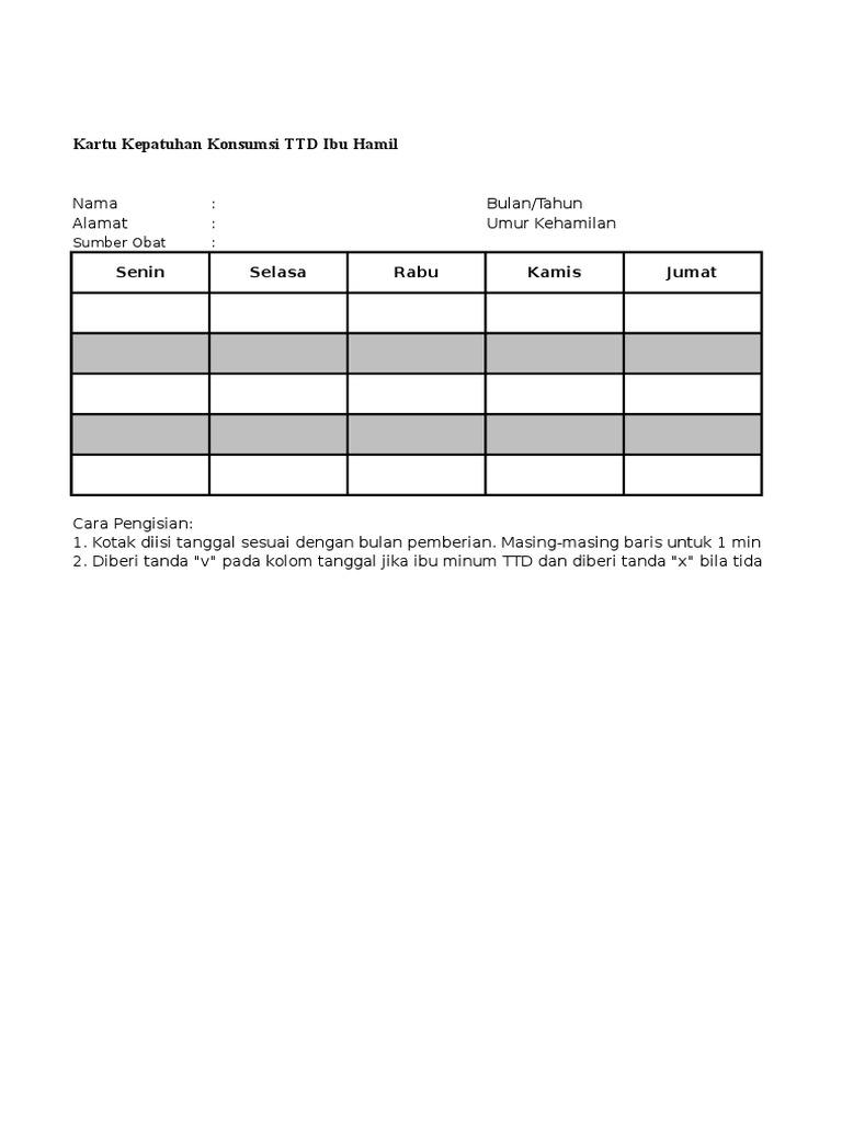 Form Monitoring TTD Template Rev3 | PDF